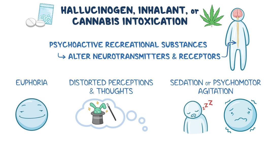 Approach to hallucinogen, inhalant, and cannabis use, intoxication, and ...