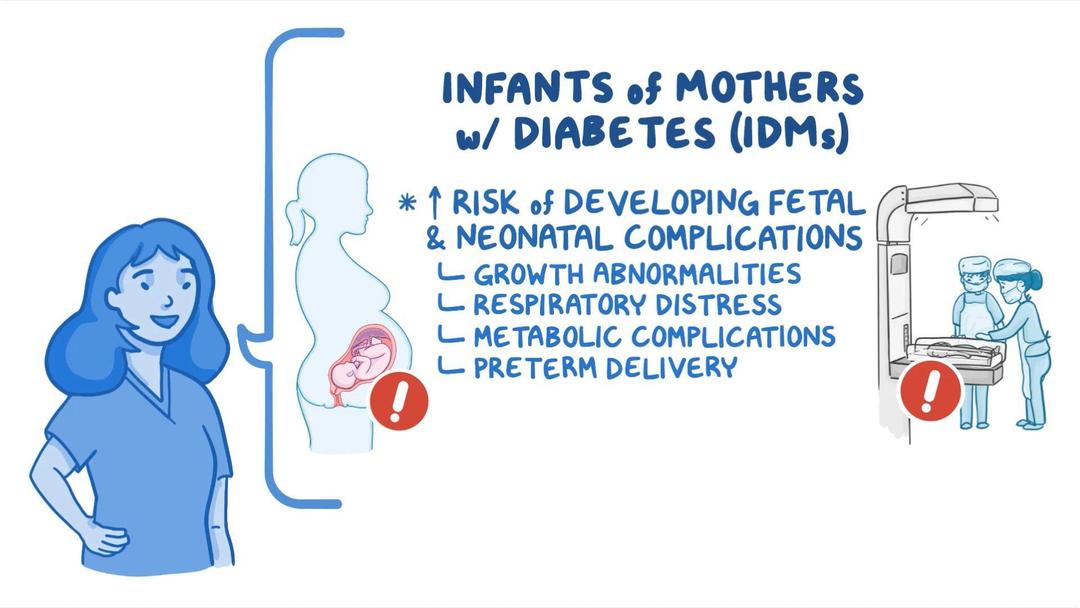 Infant of a diabetic mother (IDM): Nursing: Video & Causes | Osmosis